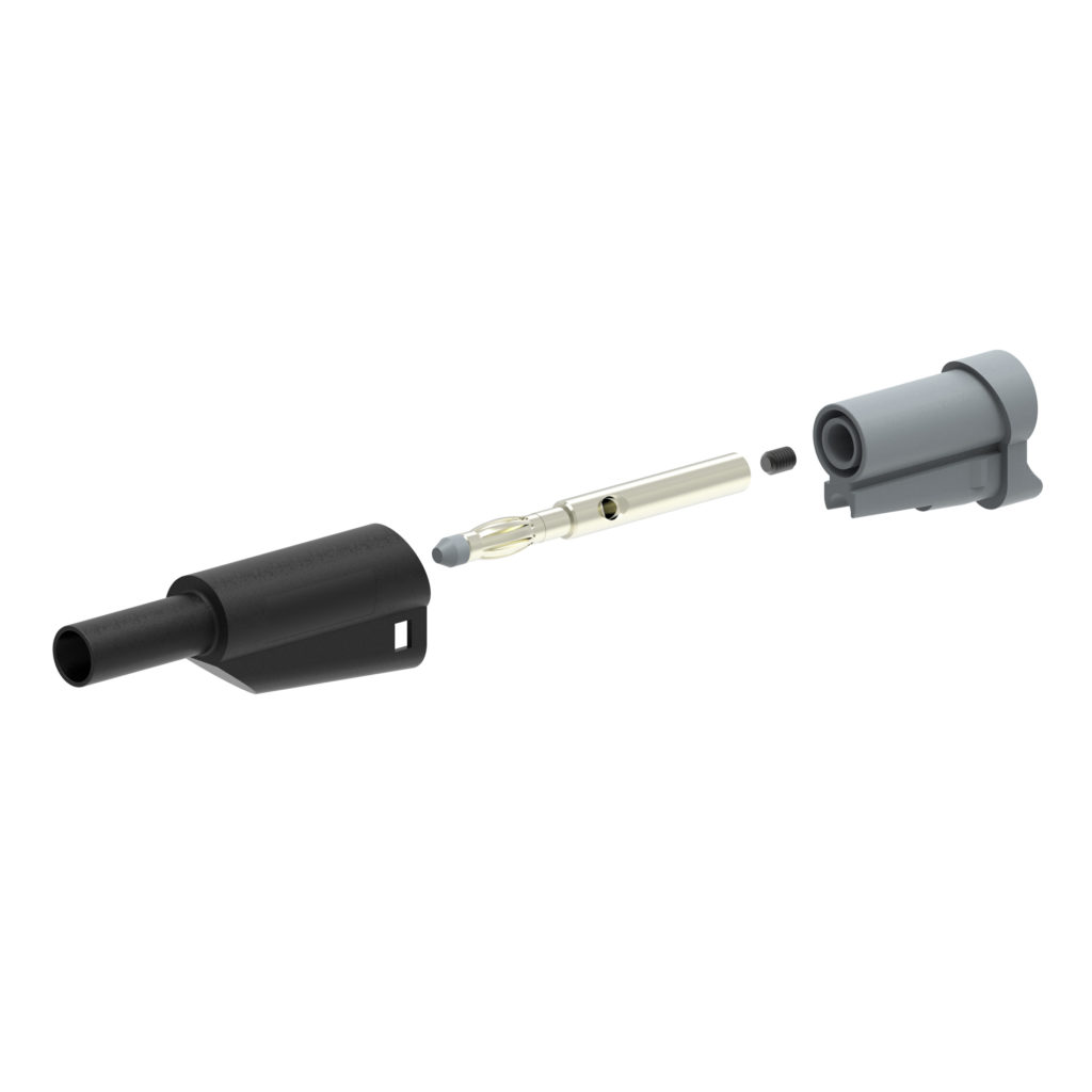 Ø4mm stackable fixed Safety banana plug / Screw terminal – ELECTRO PJP