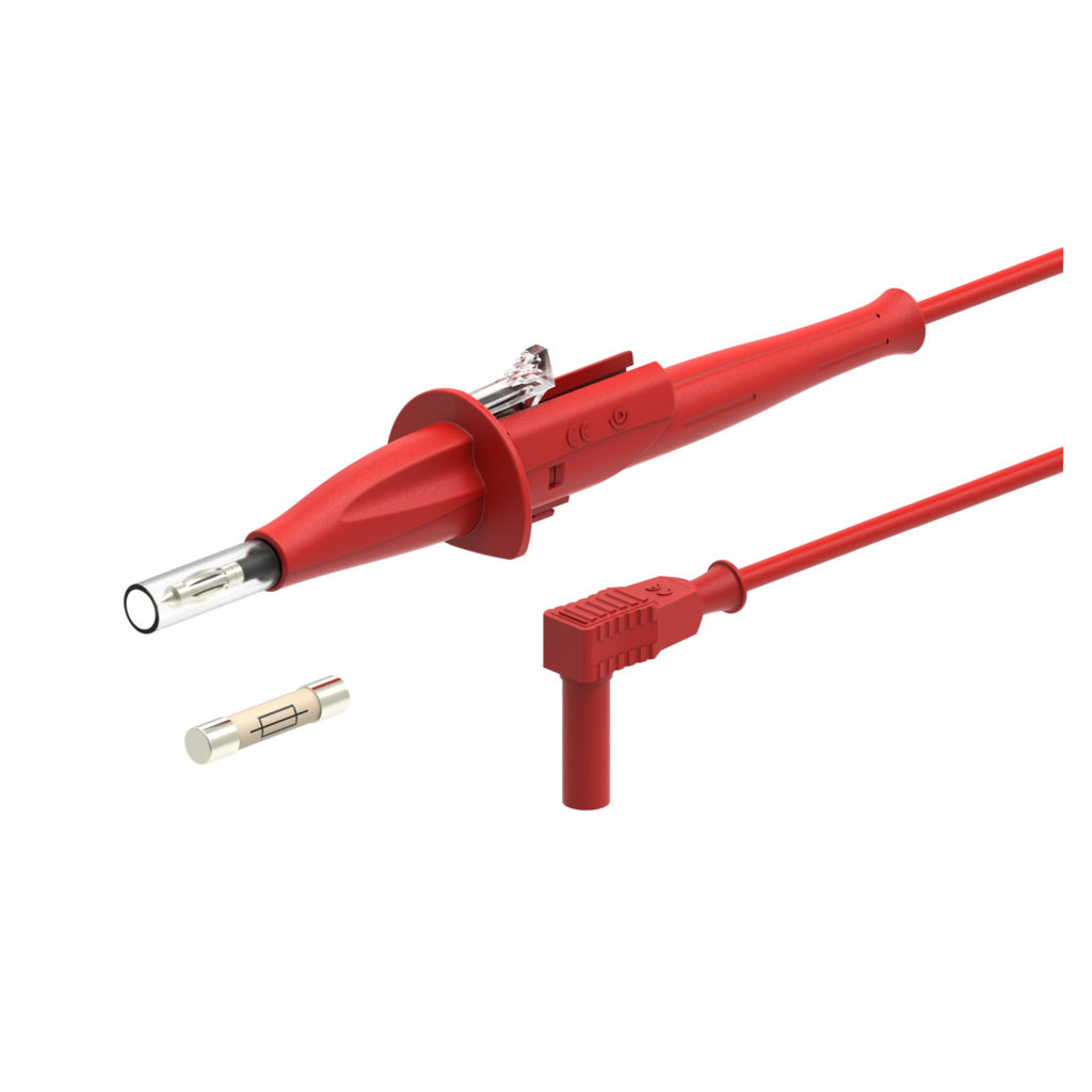 Ø4mm Fused spring loaded IP2X Test Tip with retractable Sleeve / Ø4mm ...