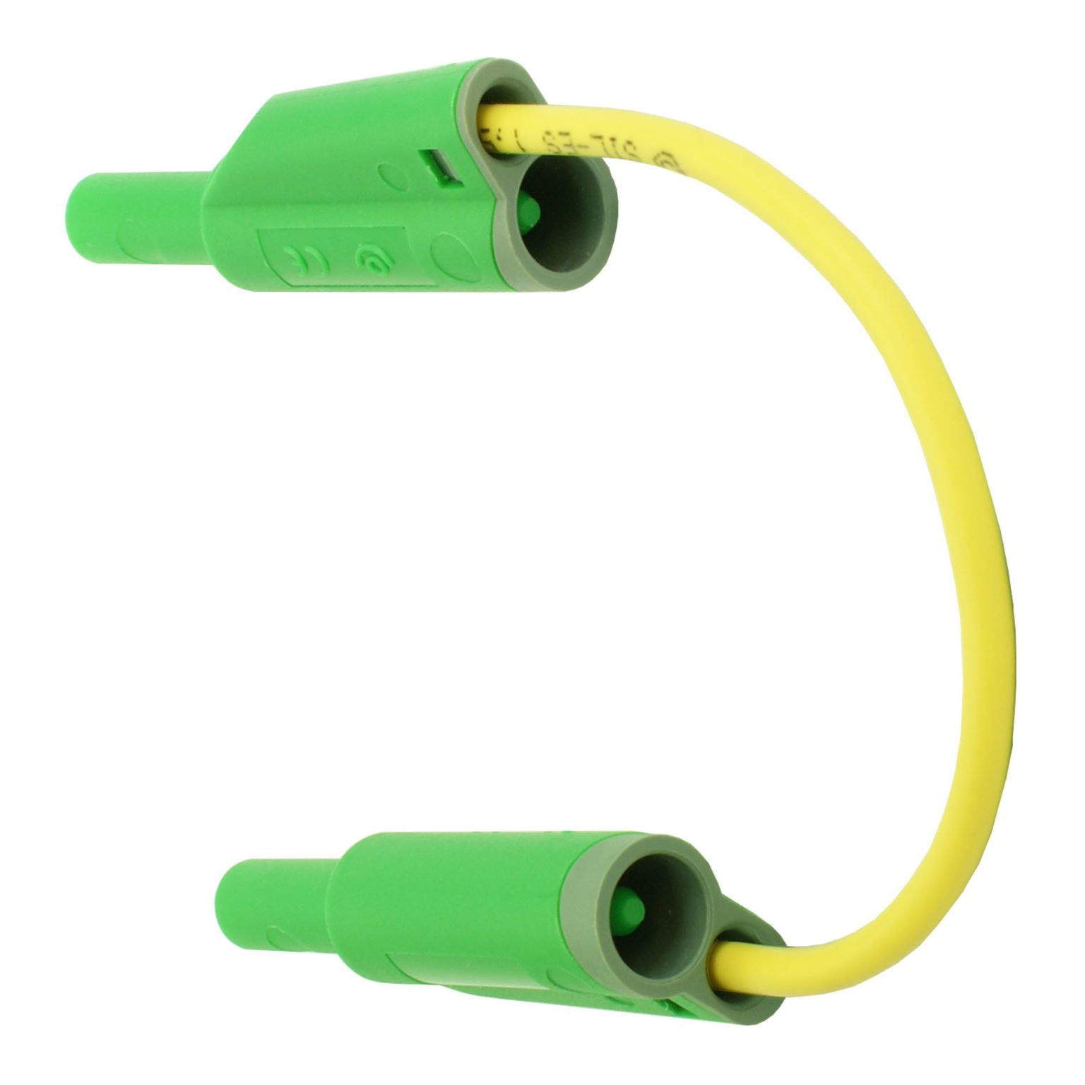 Reversed Ø4mm test lead: stackable banana jacks & straight plugs ...