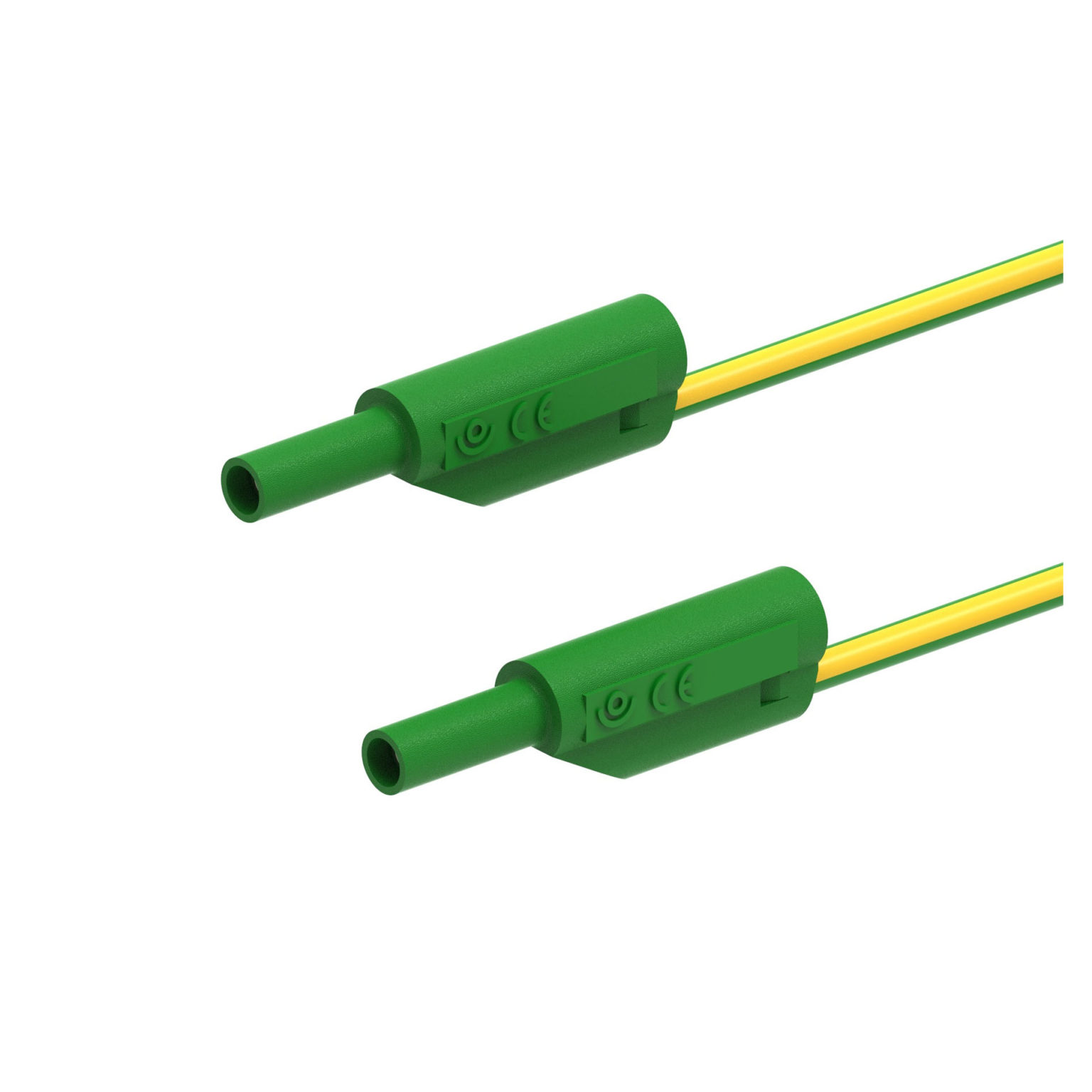 Reversed Ø2mm test lead: stackable banana jacks & straight plugs ...