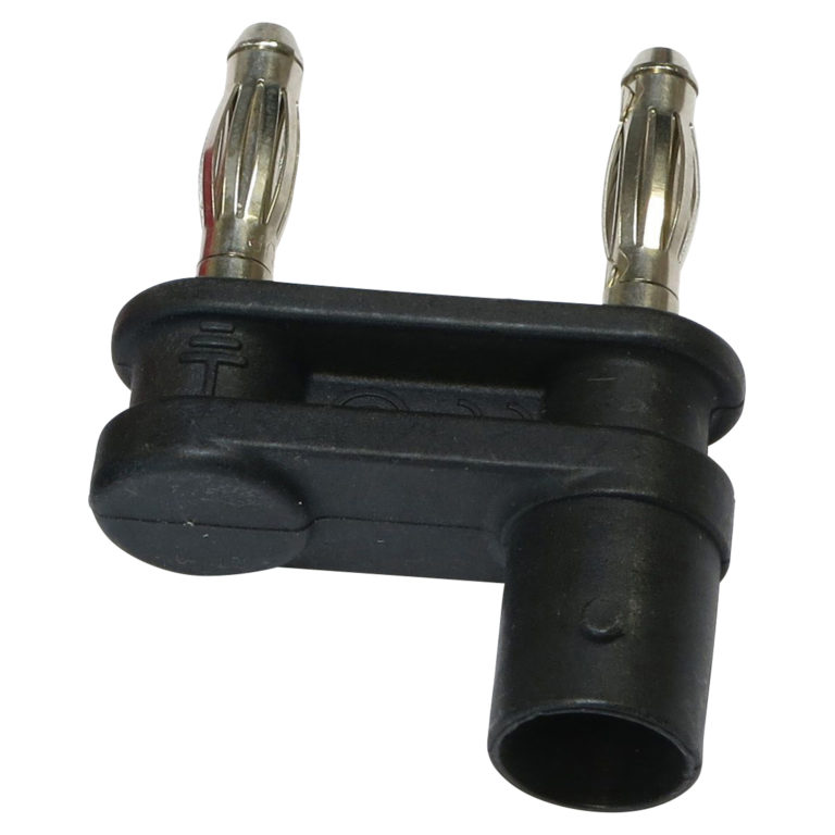 BNC Insulated adapter, female / two Ø4mm plugs – ELECTRO PJP