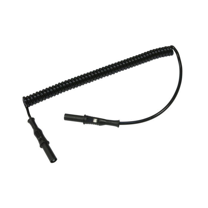 Coiled Test lead with Ø4mm straight safety banana plugs – ELECTRO PJP