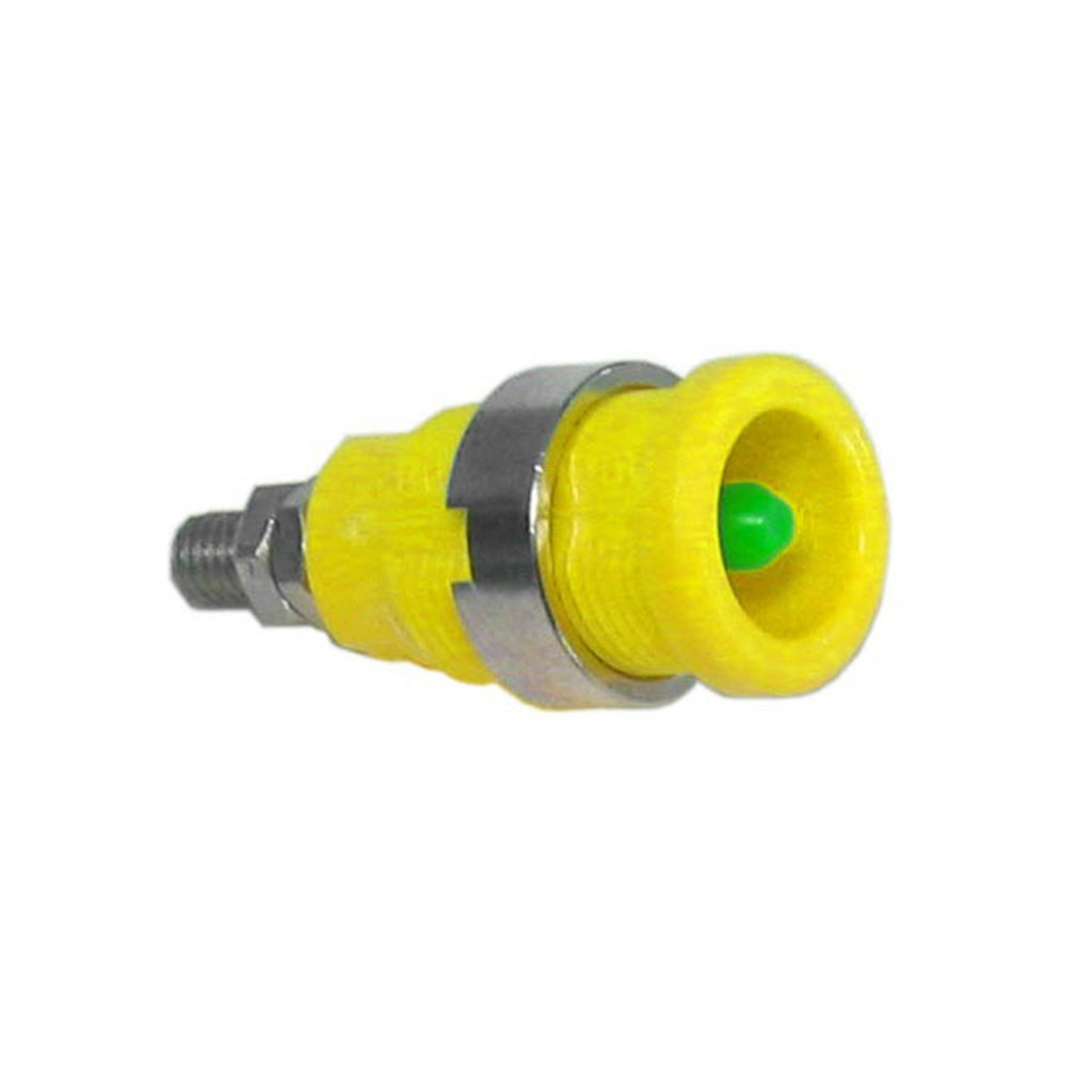 Insulated mounting receptacle Ø4mm plug / M4 Threaded stud with hex ...