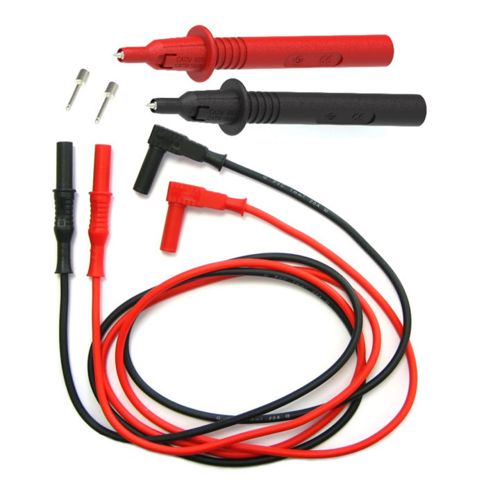 Kit test probes + test leads + flexible test clip + adapters ...