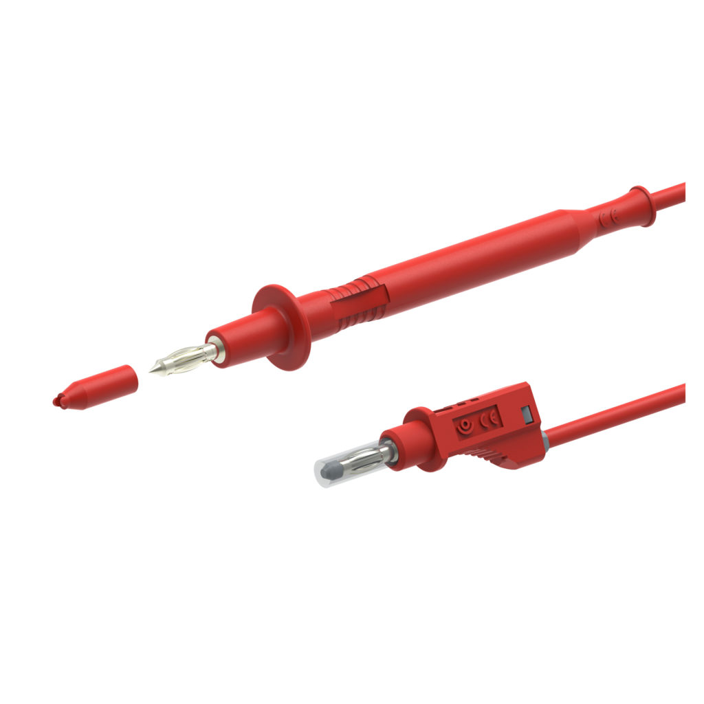 Ø4mm spring loaded test tip / Ø4mm stackable & retractable sleeve ...