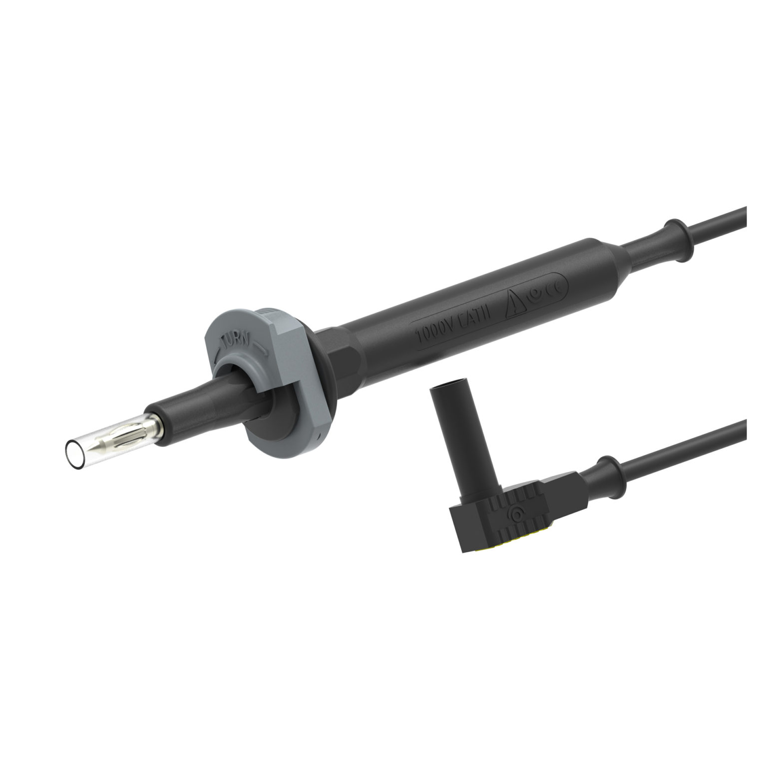 Ø4mm IP2X spring loaded test tip with locking sleeve / Ø4mm right-angle ...