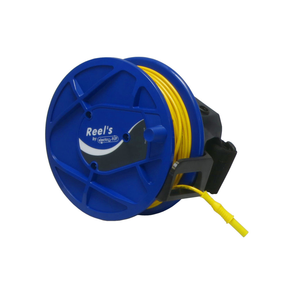 Cable hand reel / two Ø4mm sockets and one plug – ELECTRO PJP