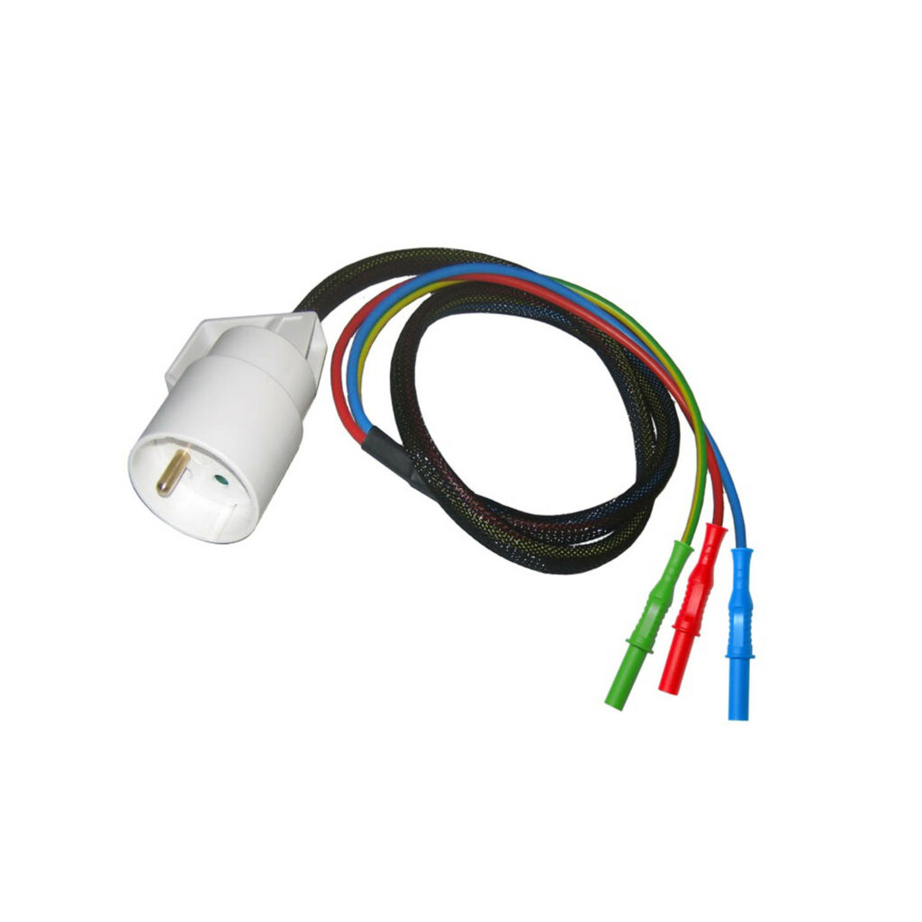 Test lead E Type Female socket 2 pole + earth / three Ø4mm straight ...